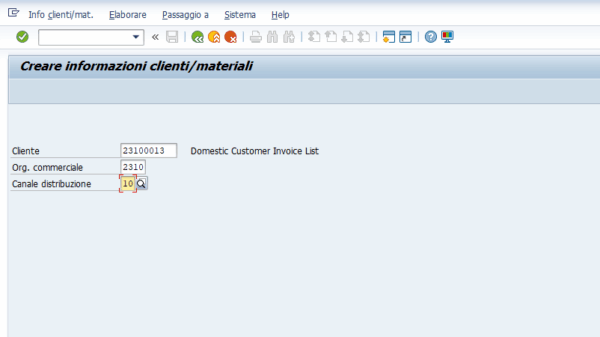 Informazioni cliente - materiale: le transazioni SAP VD51 VD52 VD53 ...
