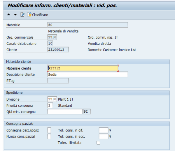 Informazioni cliente - materiale: le transazioni SAP VD51 VD52 VD53 ...