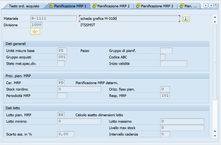 Le views del MRP nella scheda anagrafica del materiale - SAP ECC e SAP ...
